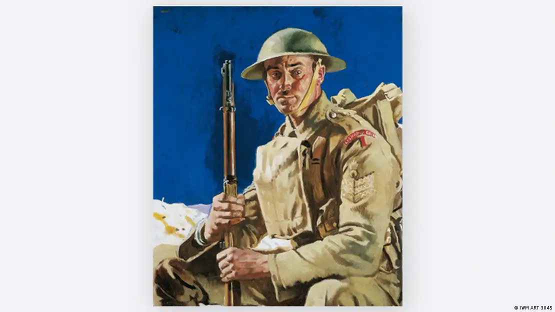 British Soldier Ww1 Drawing Comic Postcard, British Soldier And Fat