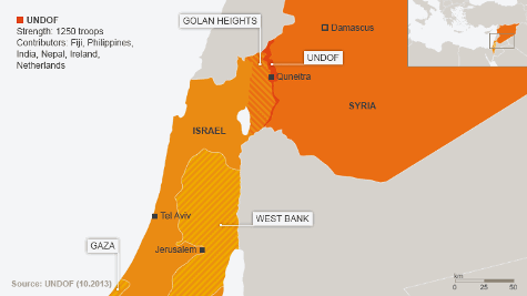 Map Syrian Golan Heights