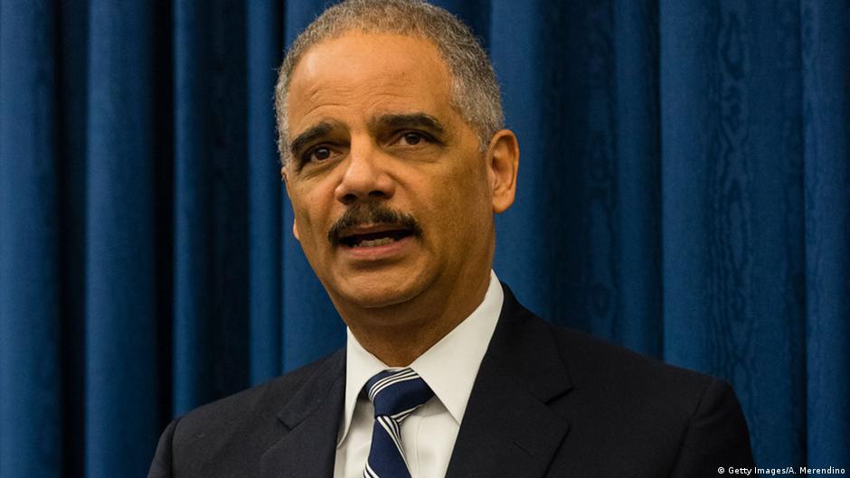 Eric Holder bids farewell to Justice Department