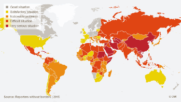 The Press Freedom Index by Reporters Without Borders