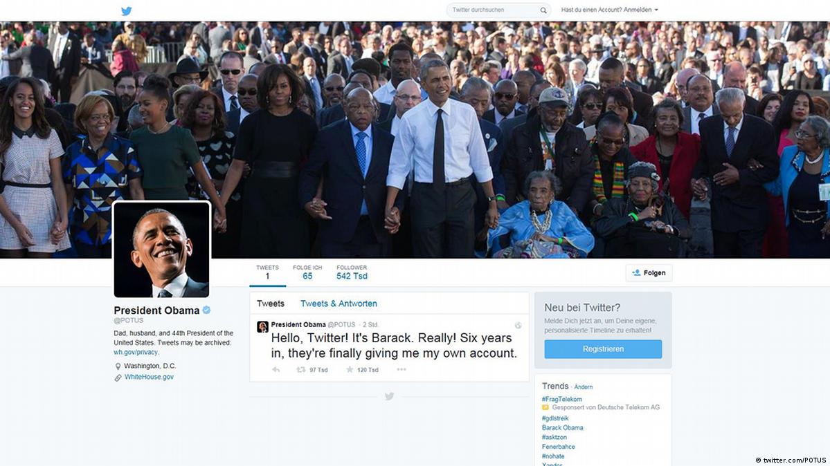 The Obama @POTUS bird flaps official wings – DW – 05/18/2015