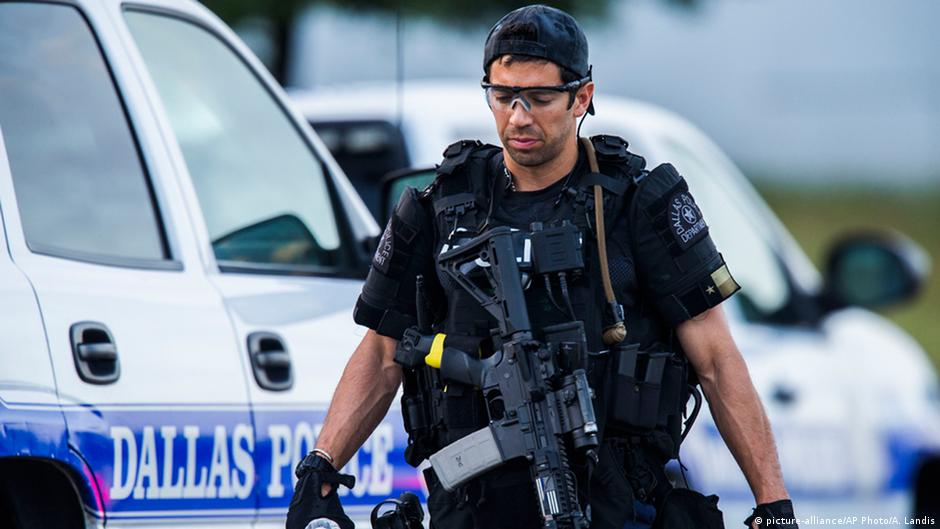Standoff in Dallas, Texas, after gunfire at police HQ