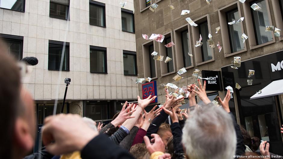 Raining money in Cologne