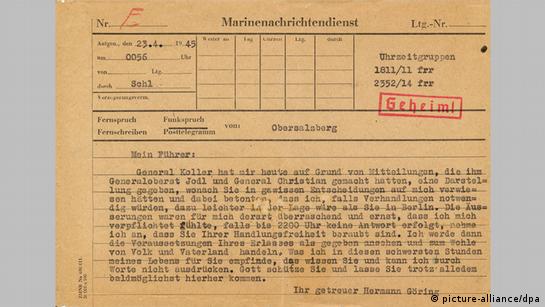 Nazi document sold – DW – 07/08/2015