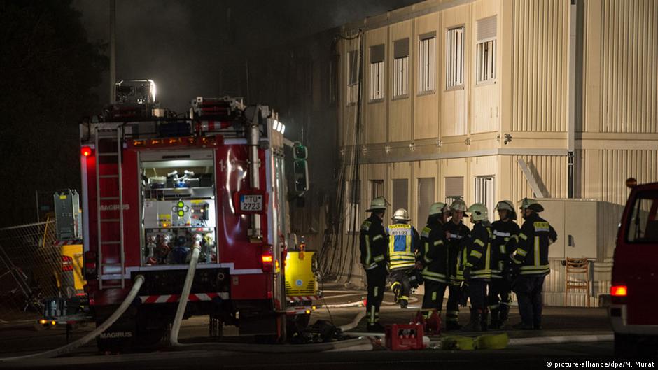 Five injured in refugee housing fire