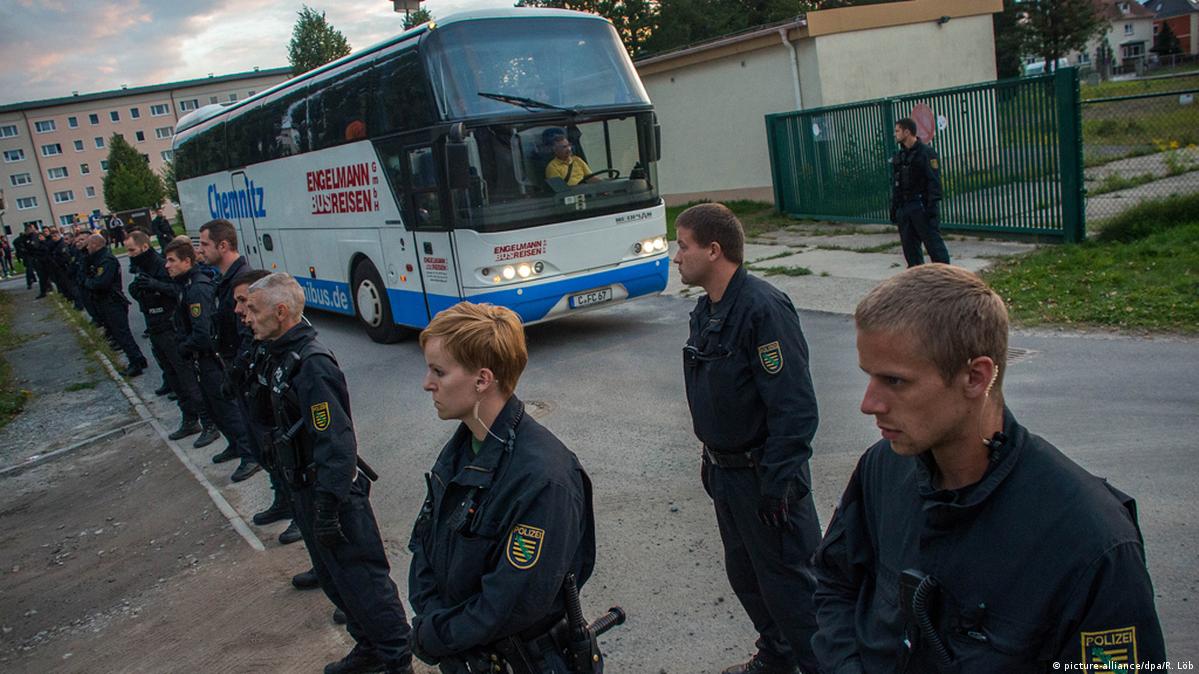 Police guard refugee hostel after protests