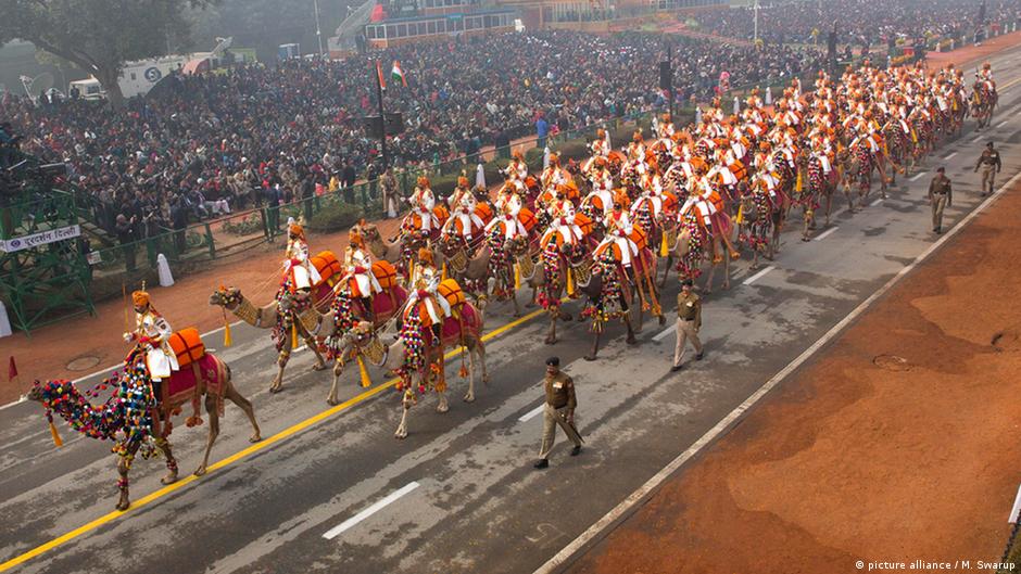 India shows off military might, culture in parade