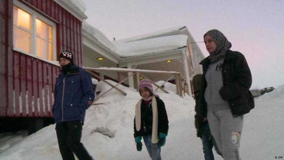 Refugees in a Swedish ski resort