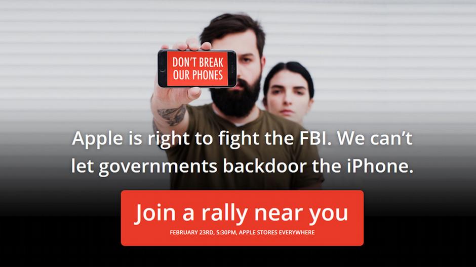 Apple's fight against the FBI is hitting the streets – DW – 02/23/2016