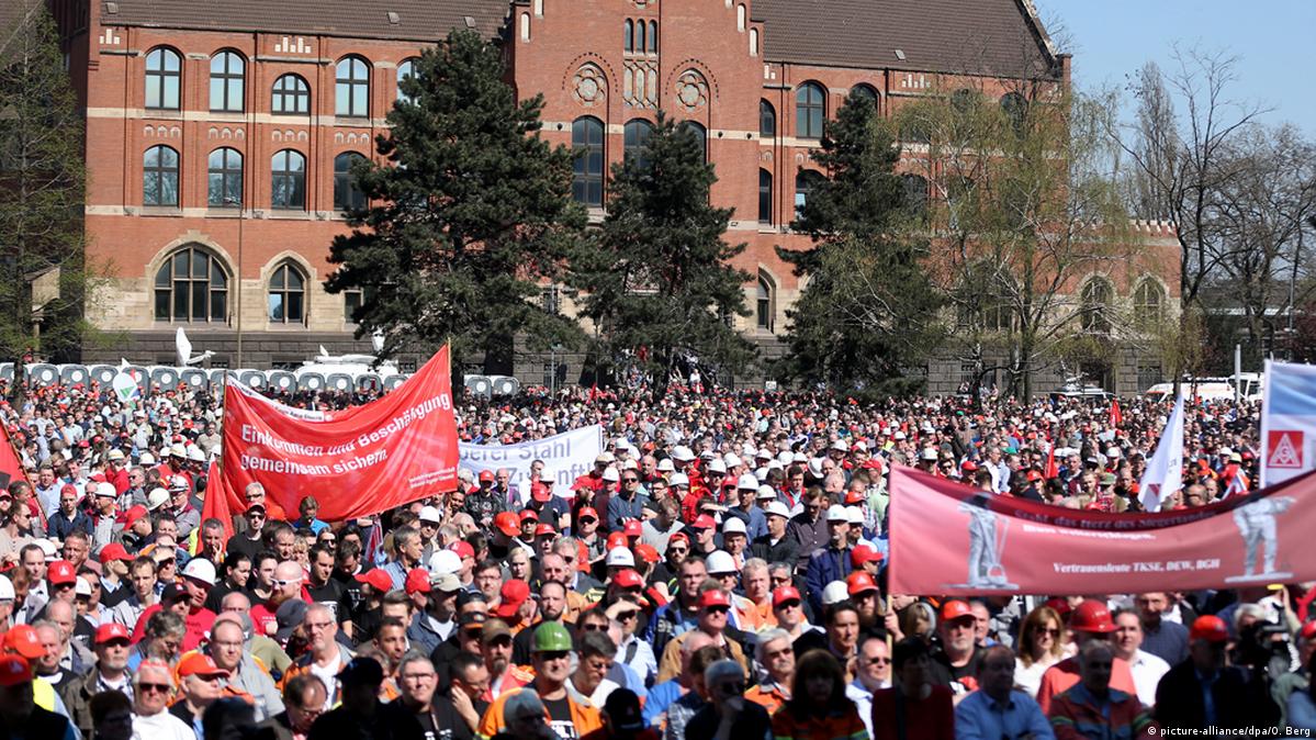 German steel protests