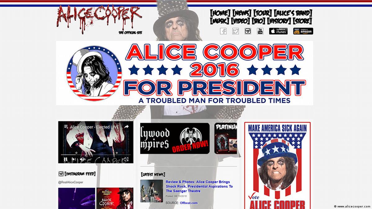 Alice Cooper to join US presidential race – DW – 08/23/2016