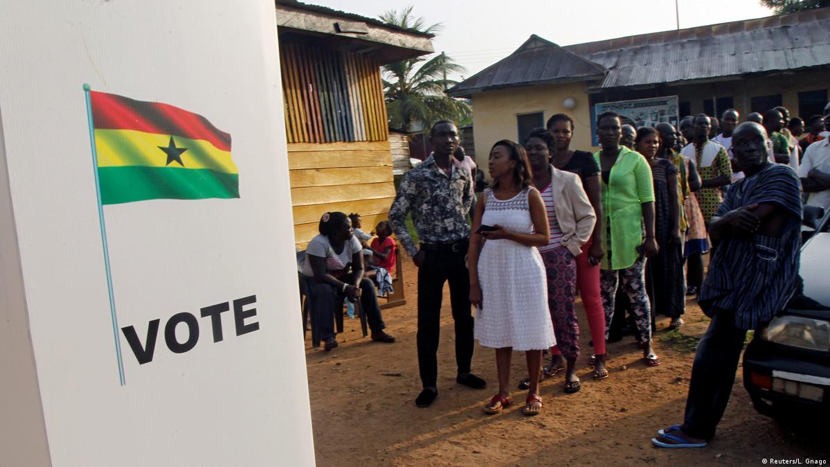 Ghanaians voting