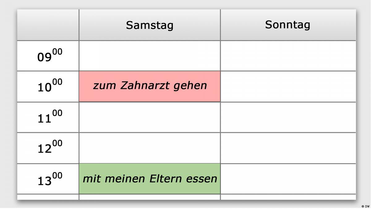 Exercise 18 | Placement Test A2 | DW Learn German