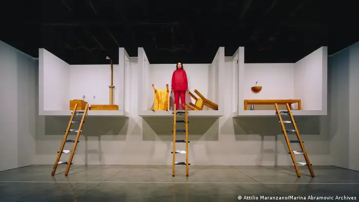 Marina Abramovic stands in the middle of her installation The House ...