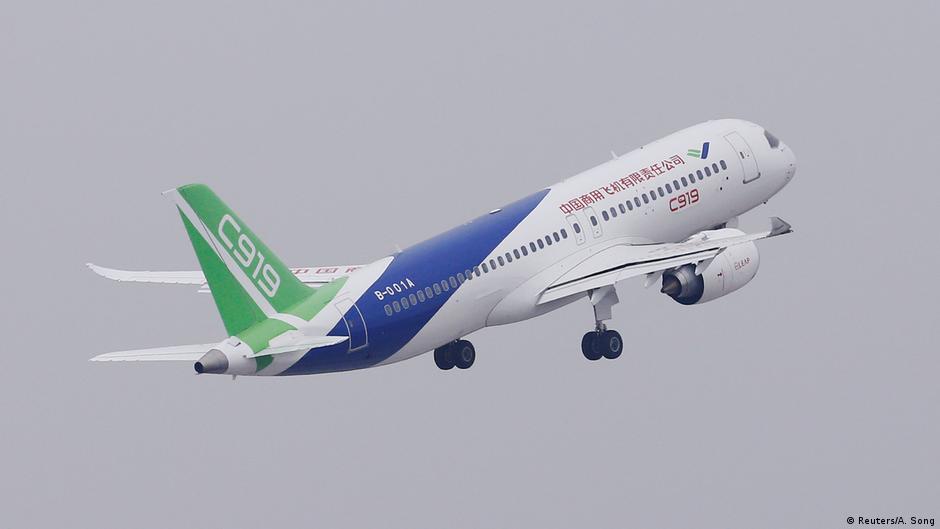 China's C919 in first long-haul flight – DW – 11/10/2017