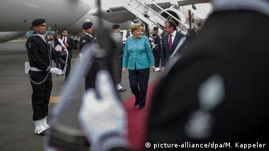 Merkel inicia visita a México
