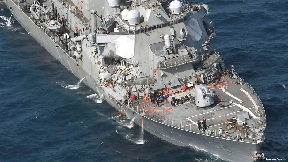 Sailors found dead after US Navy collision – DW – 06/17/2017