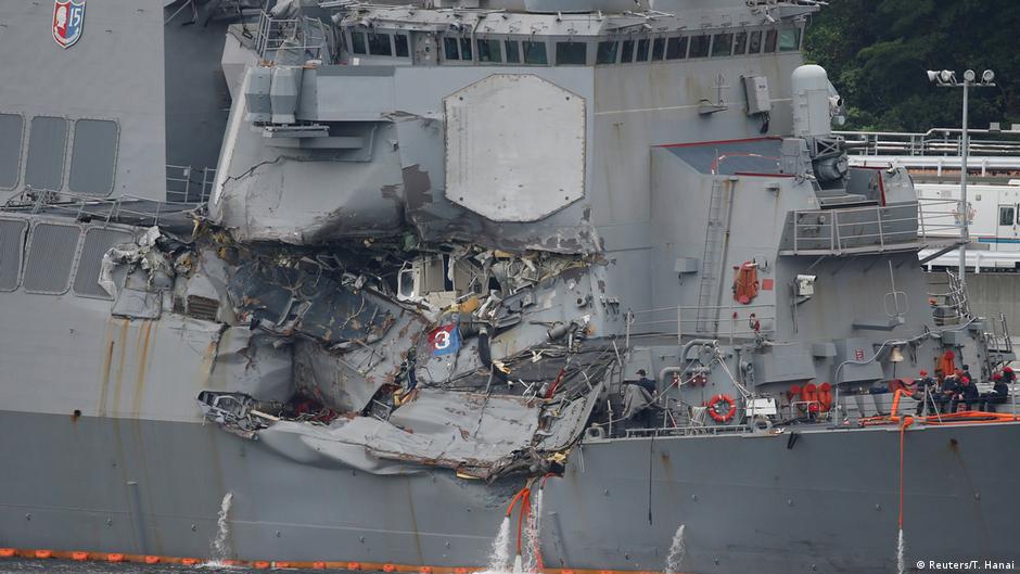 US Navy fires commanders over deadly collision – DW – 08/18/2017