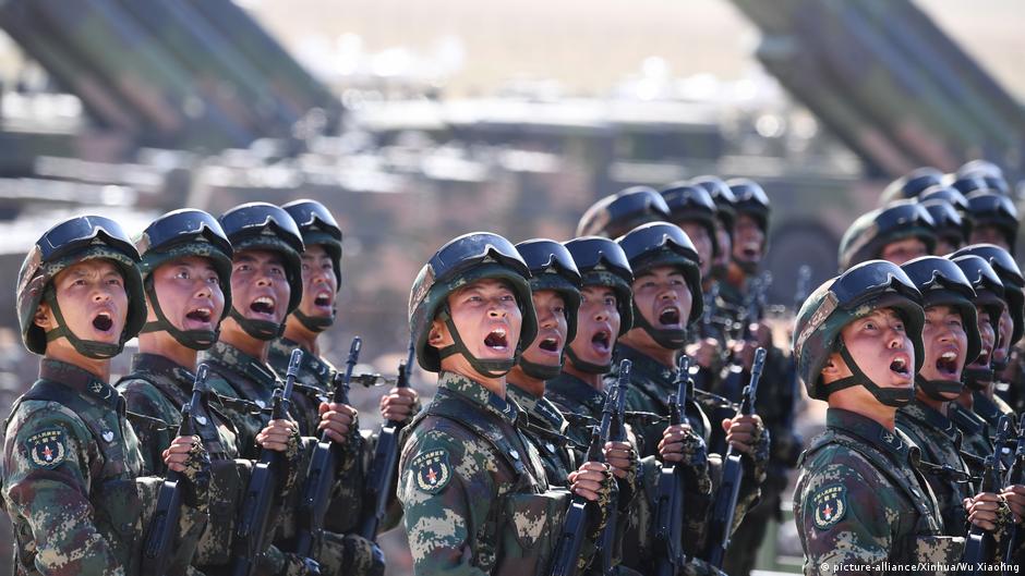 China displays its military might
