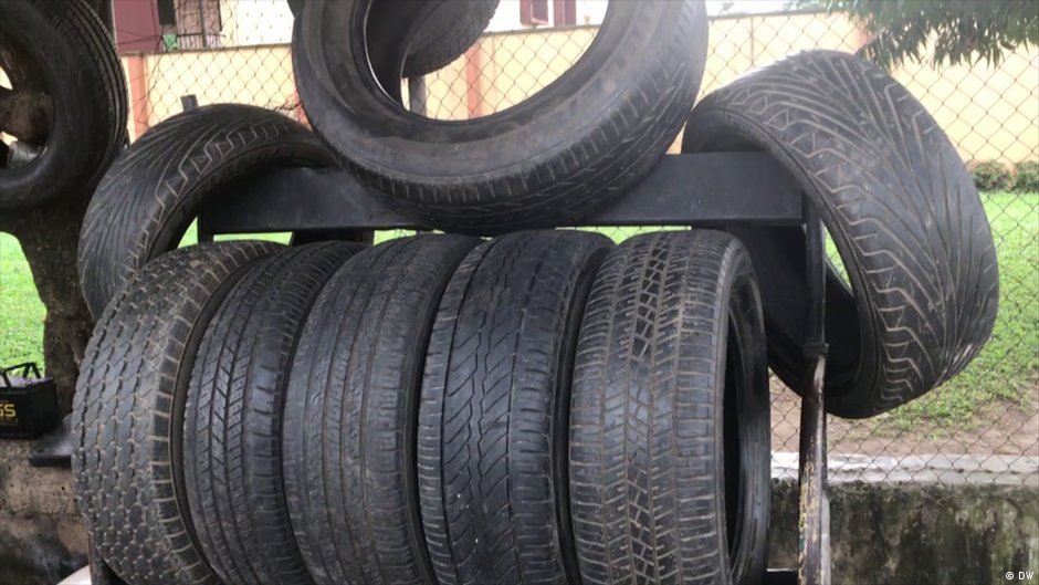 Making fuel from tires in Egypt