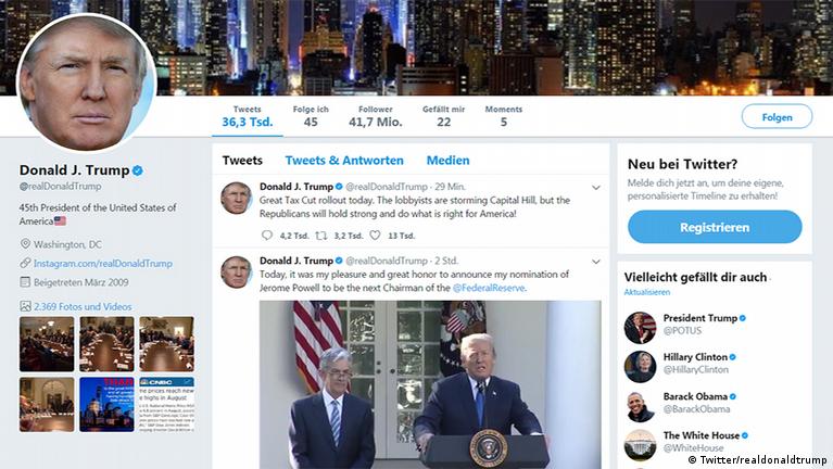 Departing Twitter employee 'downed' Trump account – DW – 11/03/2017