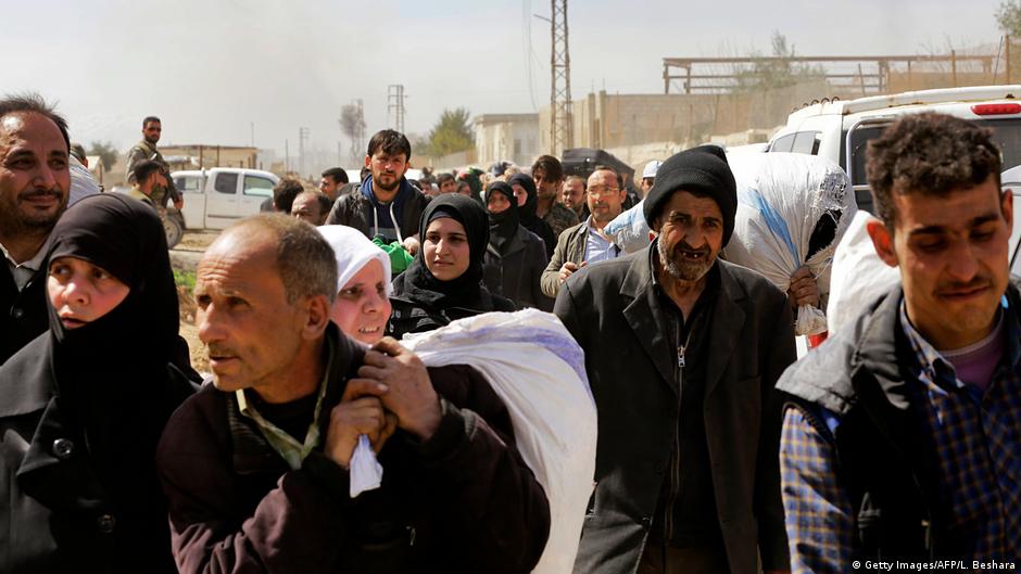 Thousands flee Eastern Ghouta as regime advances – DW – 03/15/2018