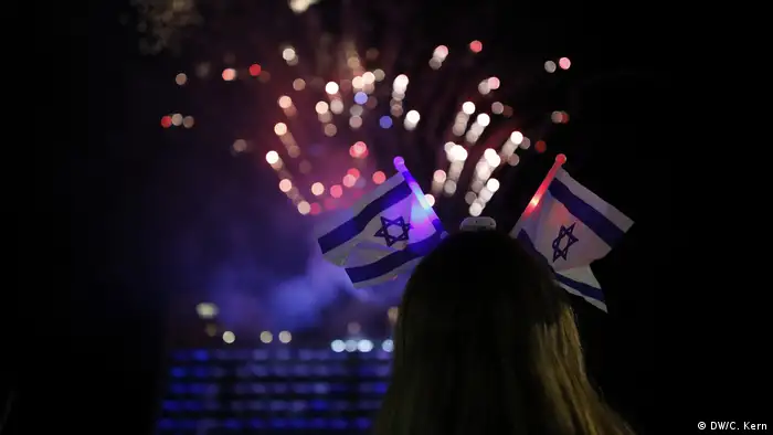 Israelis watch fireworks during celebrations marking Israel's 70th ...