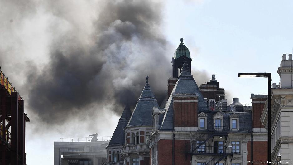 Fire breaks out in central London