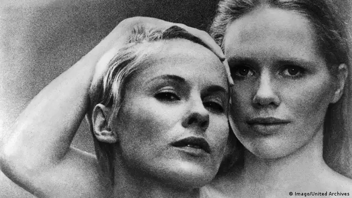 Film still Ingmar Bergman, Persona, head shot of two female faces ...