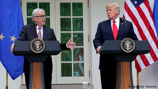 Donald Trump and Jean-Claude Juncker agree on tariffs U-turn – DW – 07 ...