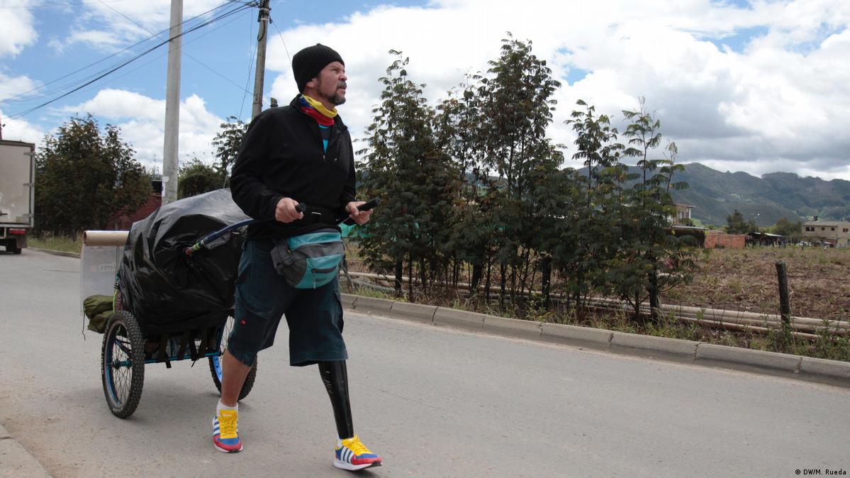 One-legged Venezuelan crosses South America on foot
