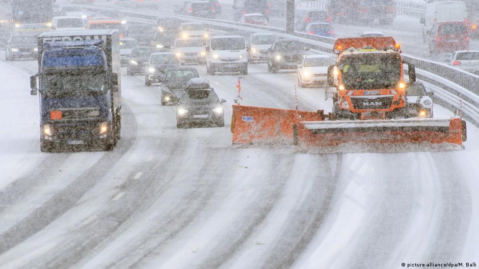 Winter storms hit Europe