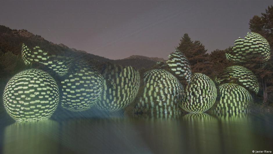 Light art on landscapes