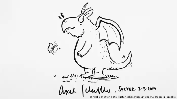A sketch by Scheffler of the dragon Zog (Axel Scheffler, Foto ...