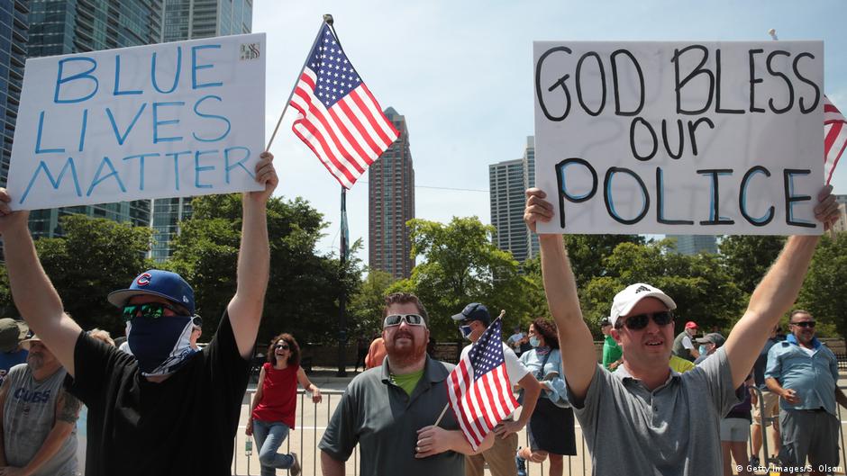 Blue Lives Matter campaign calls for support of US cops – DW – 09/02/2020