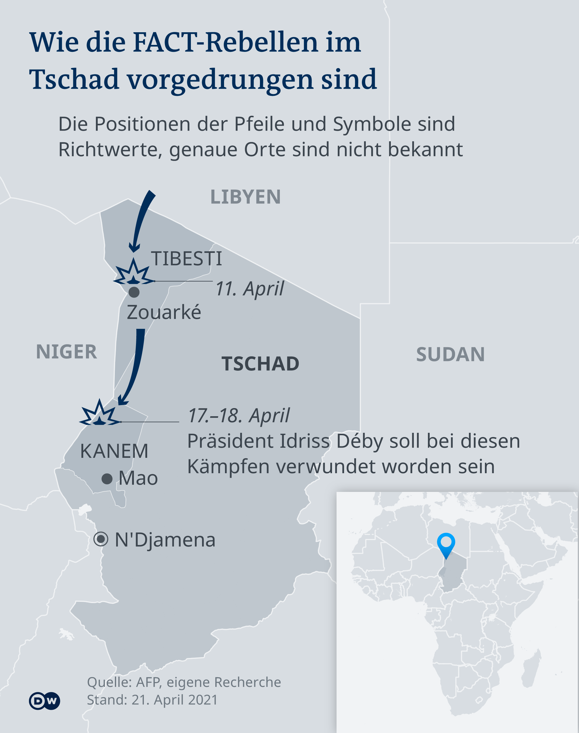 Militärrat übernimmt Regierung des Tschad | Aktuell Afrika | DW | 21.04 ...