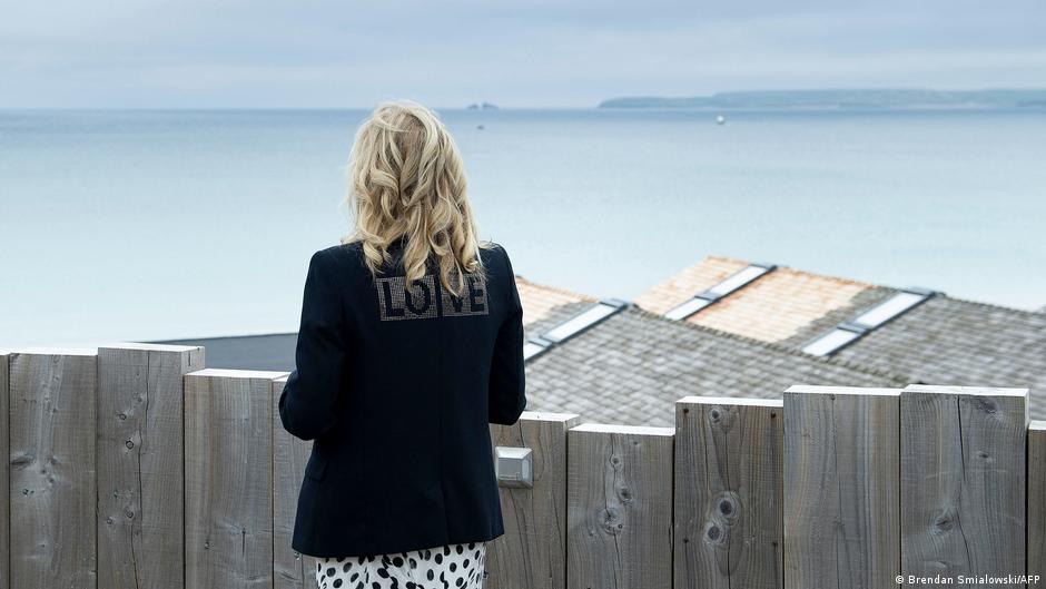 Jill Biden's 'LOVE' blazer does the talking
