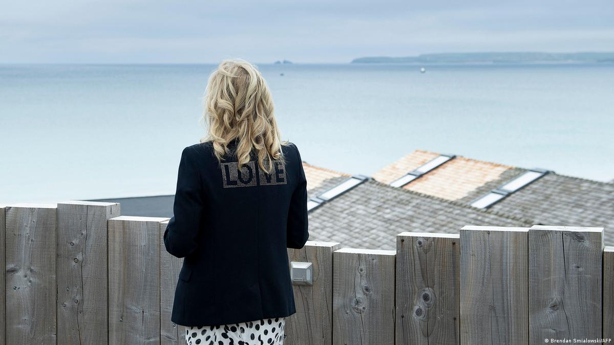 Jill Biden's 'LOVE' blazer does the talking