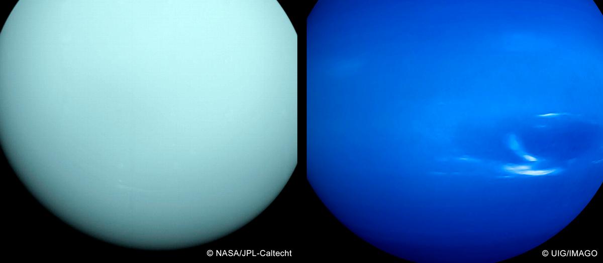 Colores Del Planeta Neptuno Neptuno. Planeta Realista Del Sistema