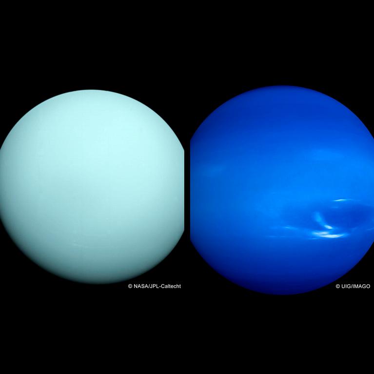 Colores Del Planeta Neptuno Neptuno. Planeta Realista Del Sistema
