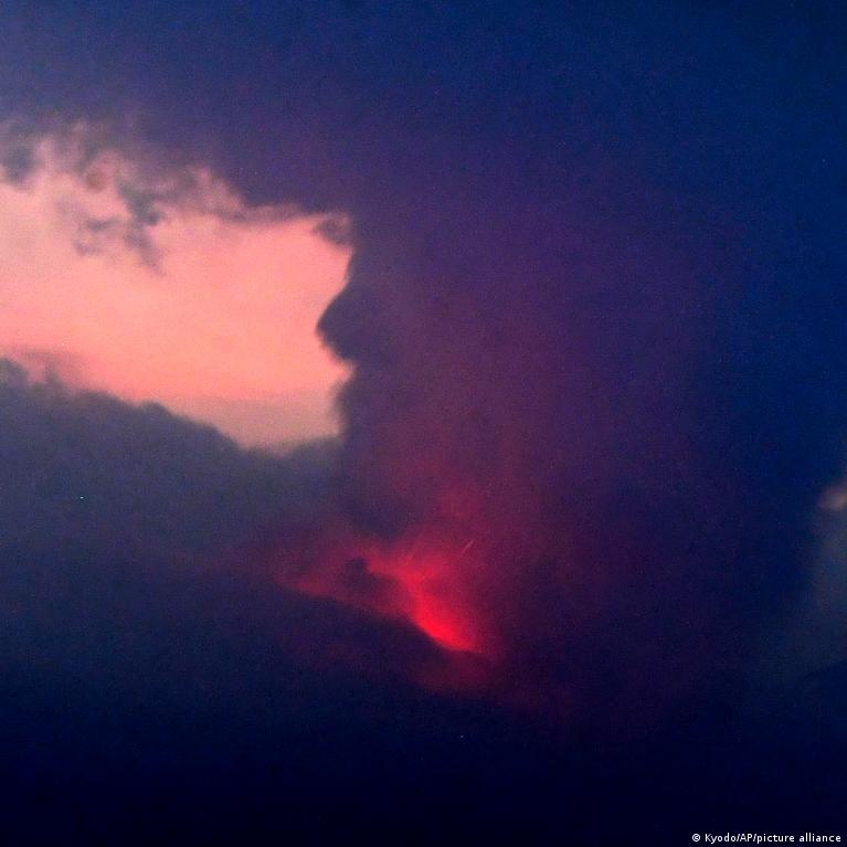 Volcanoes Red And Pink