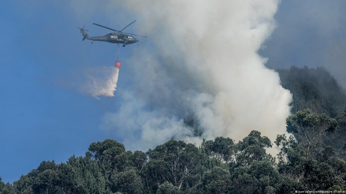 Colombia: incendio en cerros orientales de Bogotá