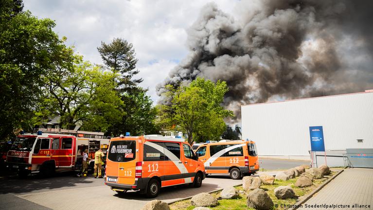 Germany: Fire breaks out at Berlin metal factory