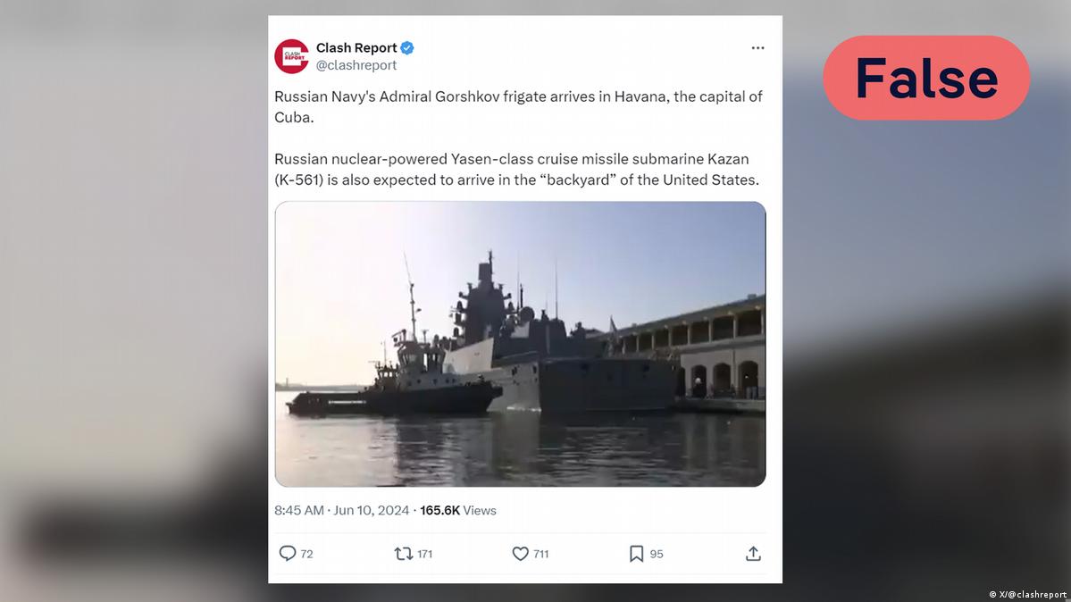 Fact check: Fake footage of Russian warships in Cuba
