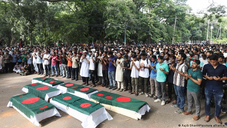 Bangladesh PM vows justice for 6 killed in student protests – DW – 07 ...
