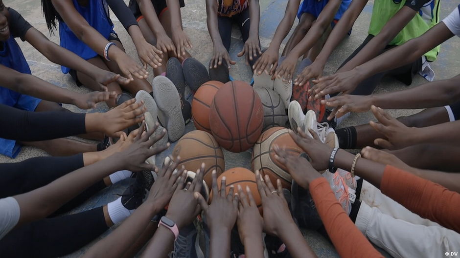 Gambia's female basketballers take to the court