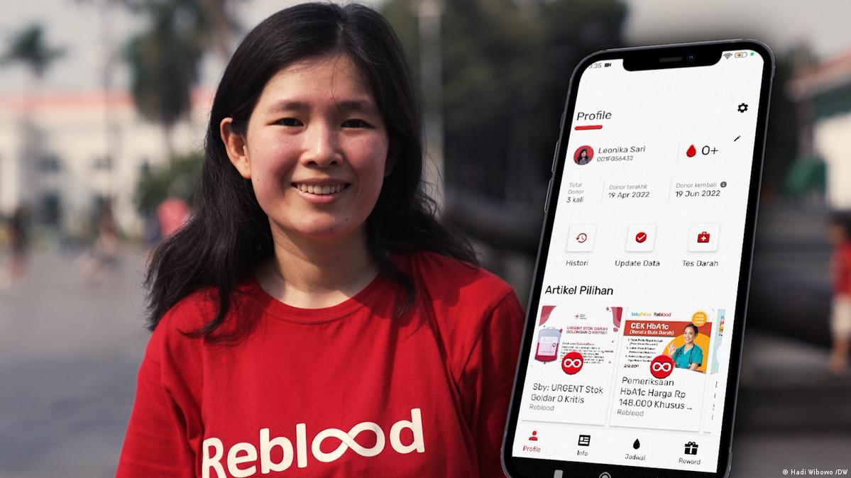 Tekad Leonika Sari Bikin Aplikasi Donor Darah, Reblood – DW – 16.10.2024