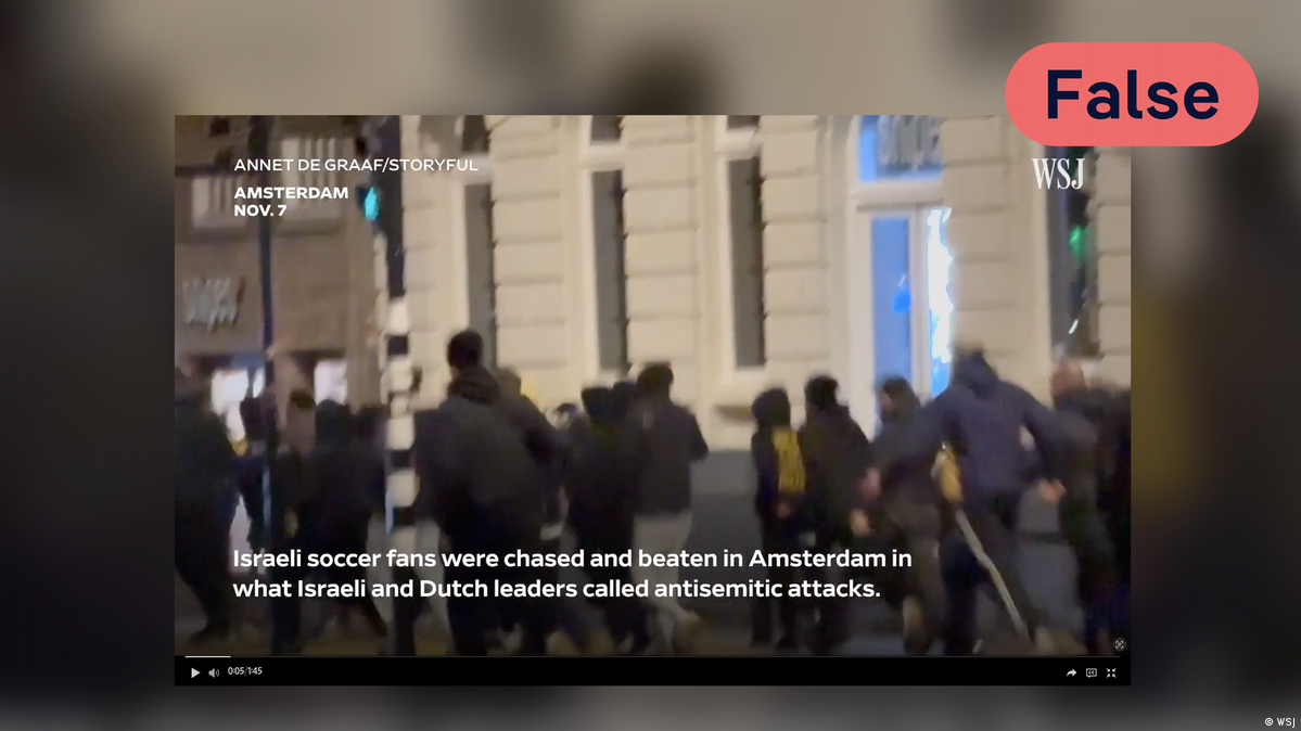 Fact check: Amsterdam video doesn't show attack on Israelis – DW – 11/12/2024