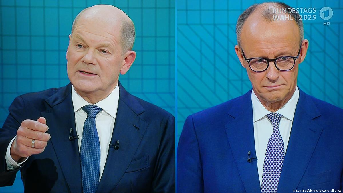 Duel TV Scholz-Merz: Contre pe azil și AfD – DW – 10.02.2025