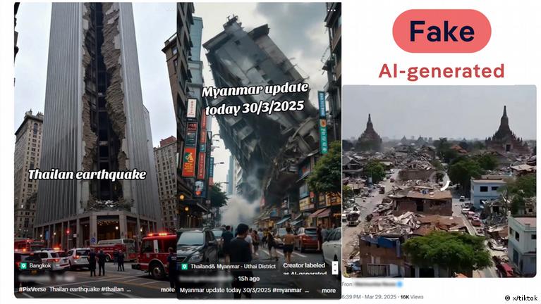 Fact check: Fake news on Myanmar, Thailand earthquake – DW – 04/02/2025